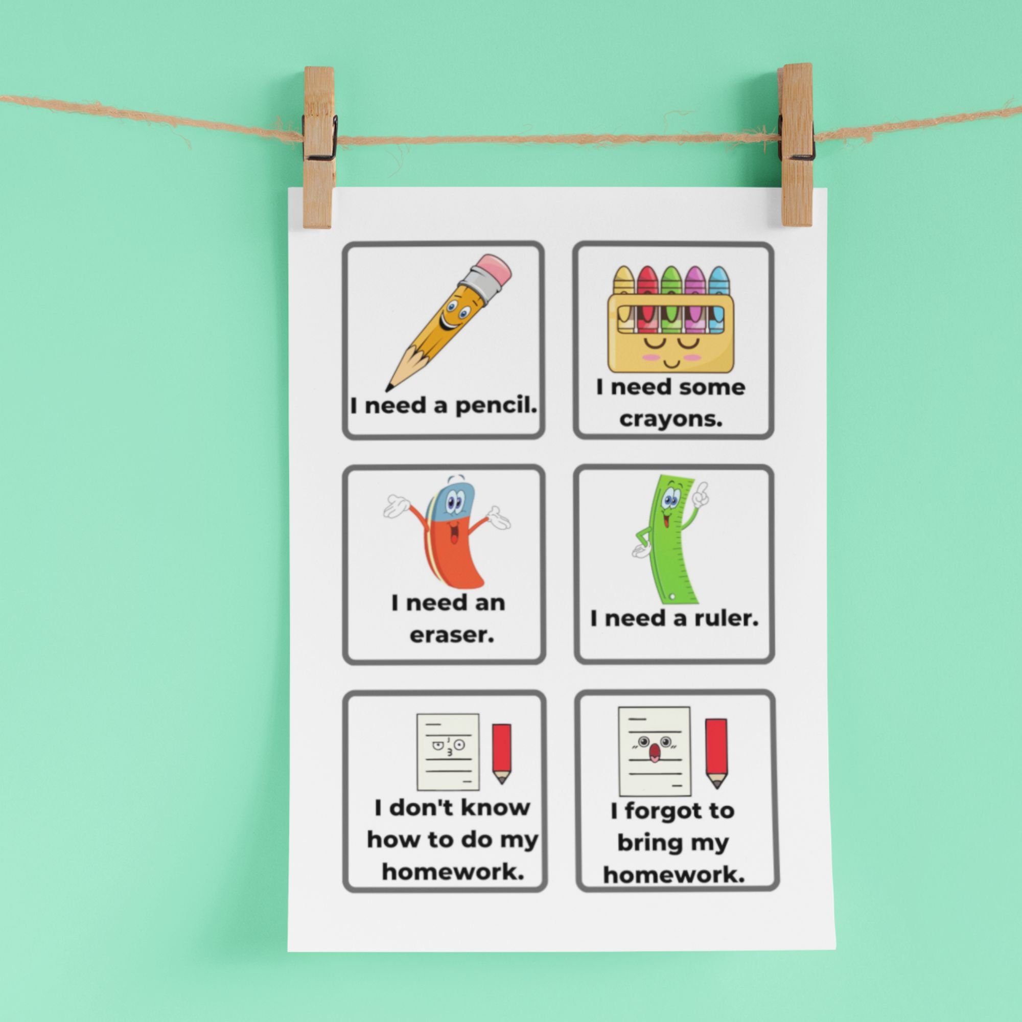 42 Printable Communication Cards for Children and Teens. Selective ...