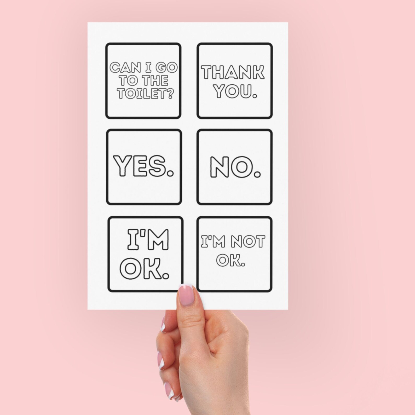 Printable Communication Cards, Selective Mutism, Autism, ADHD, Non ...