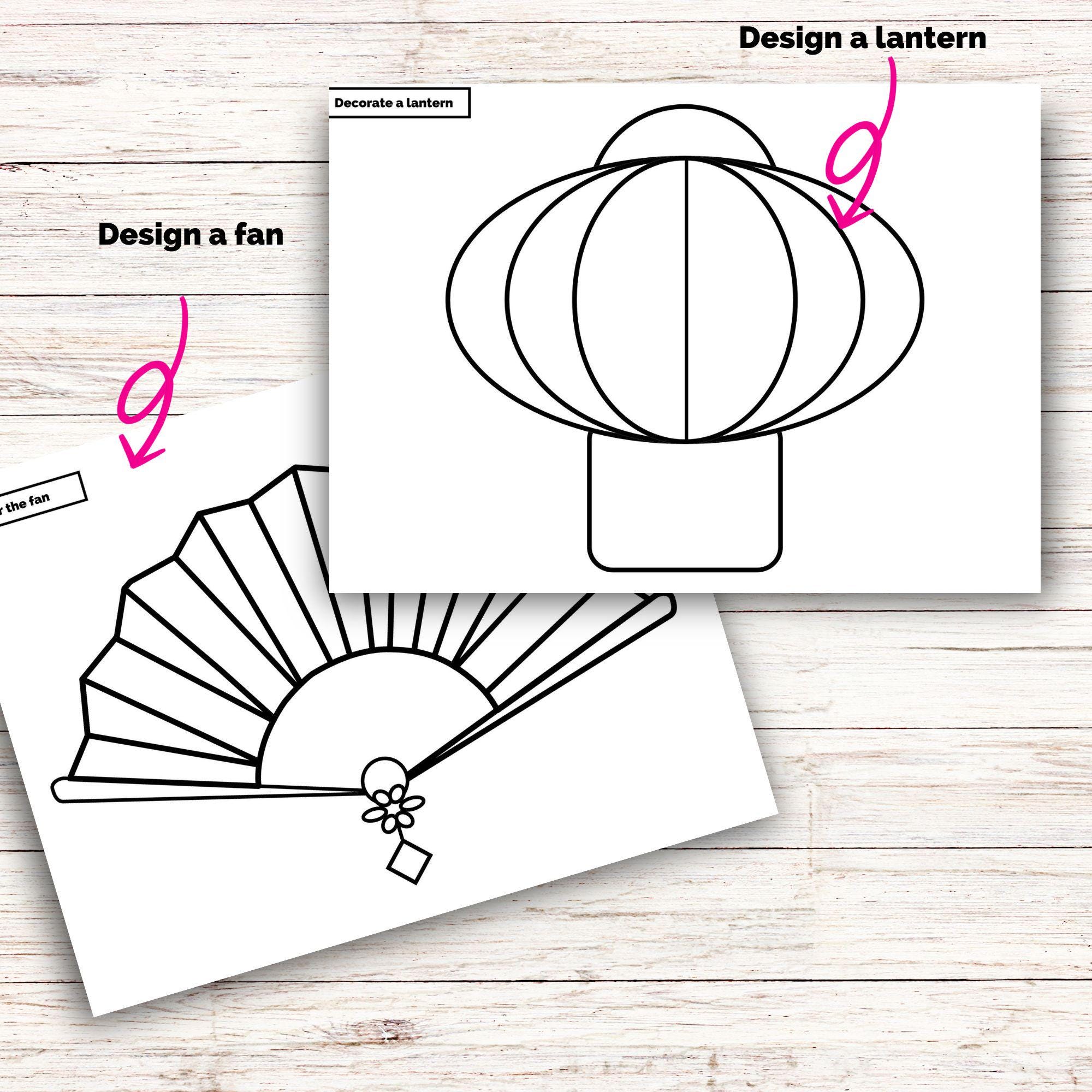 Chinese New Year DIY Craft Templates - Chinese Lantern - Fan - Paper ...