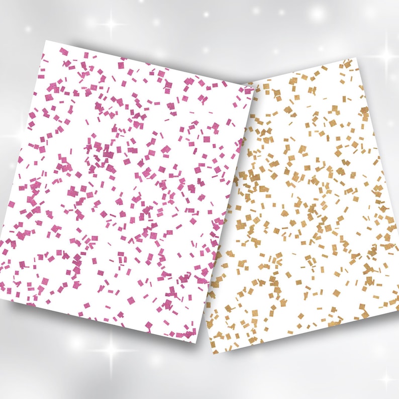 Confetti Digital Printable Paper, Scrap Book Paper, Christmas Digital ...