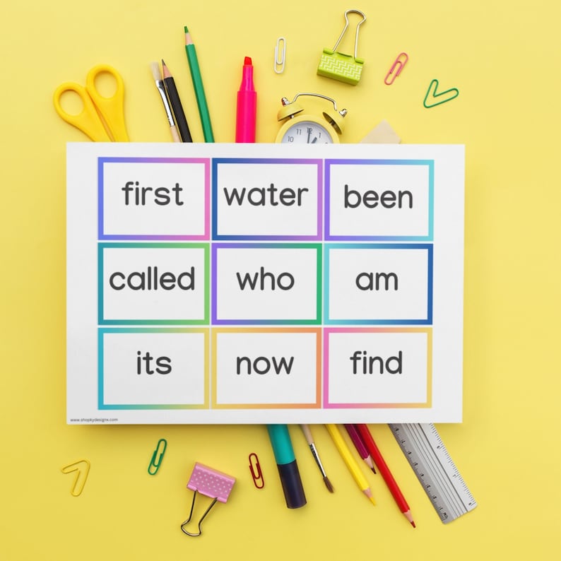 100 Printable High Frequency Flashcards / 100 Sightwords for ...