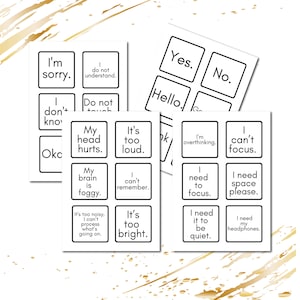 55 Printable Communication Cards Children /teens /adults, Selective ...