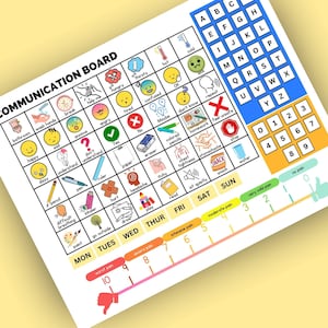Printable Communication Board for School Environment, Selective Mutism ...