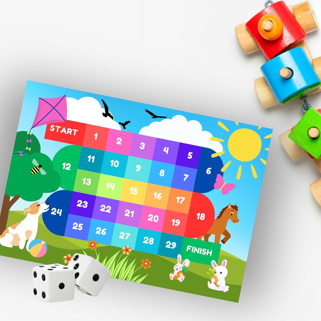Printable Animal & Nature Themed Board Game /ESL Board Game Template ...