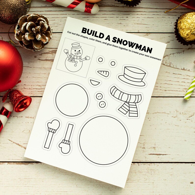 Fun Printable Christmas Activity - Build Your Own Santa, Snowman ...