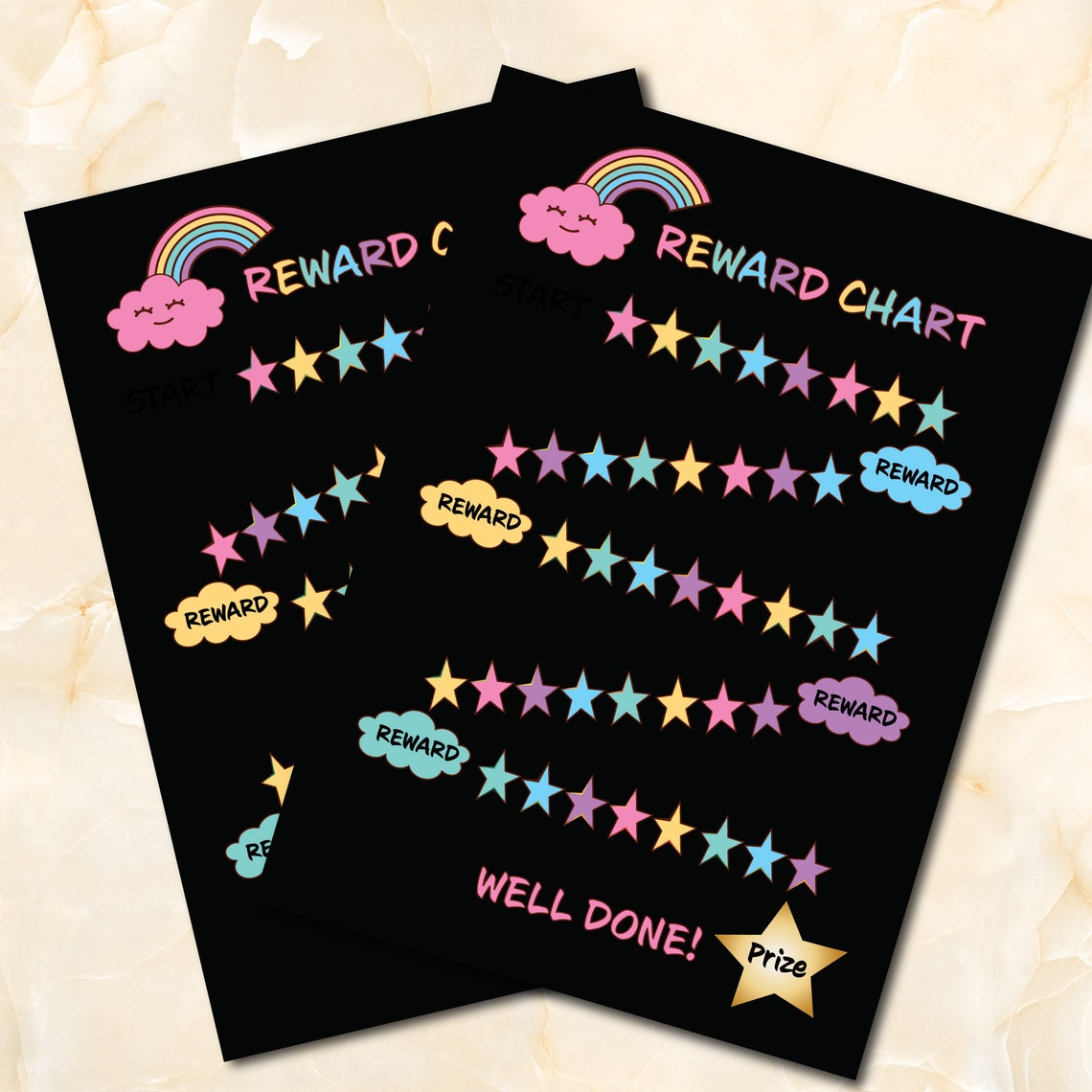Printable Rainbow REWARD Chart, Selective Mutism, Brave, Teens, Kids ...