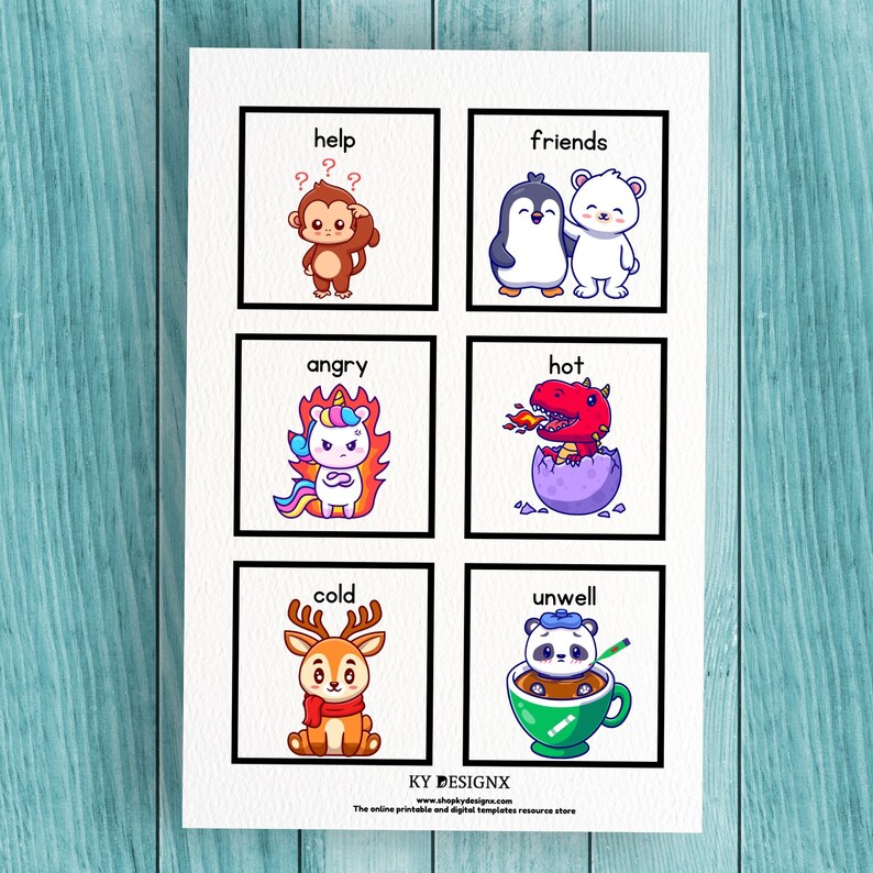 Printable Communication Cards - Selective Mutism - Non Verbal Autism ...