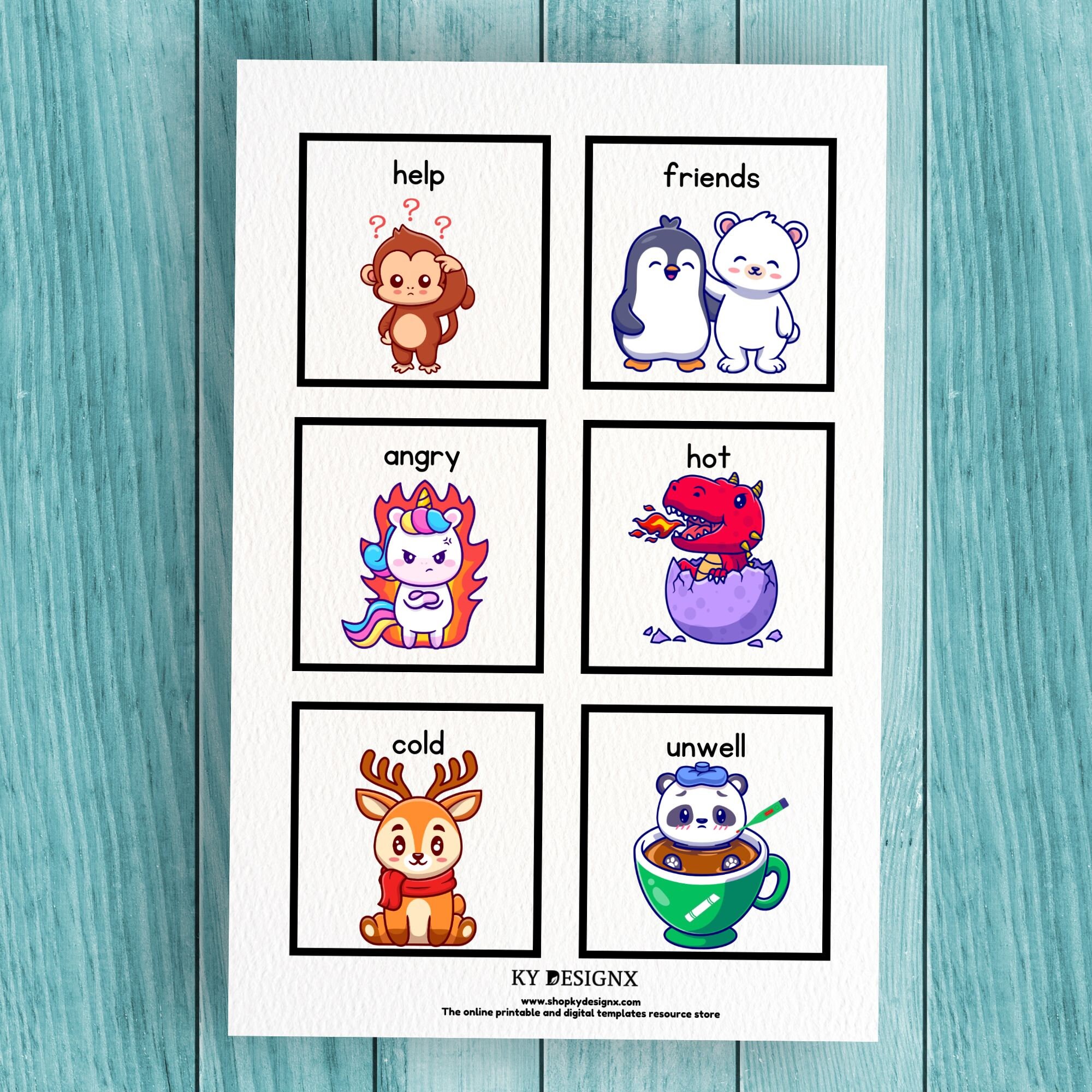 Printable Communication Cards for Children Selective Mutisum ...