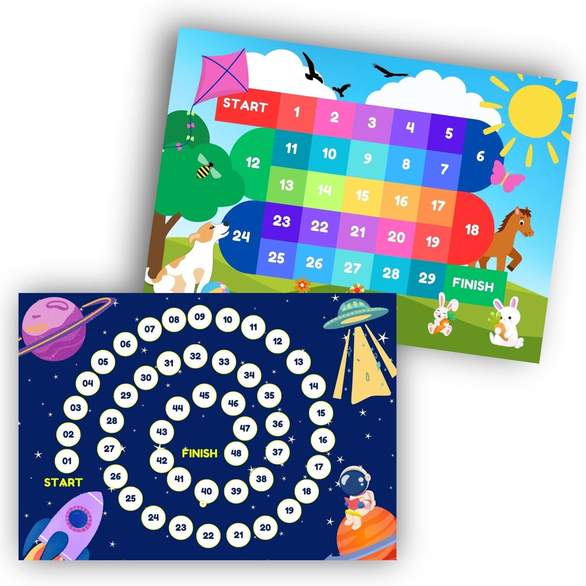 11 Printable Games for Kids - Bundle Set Printable Dice - Family Board ...