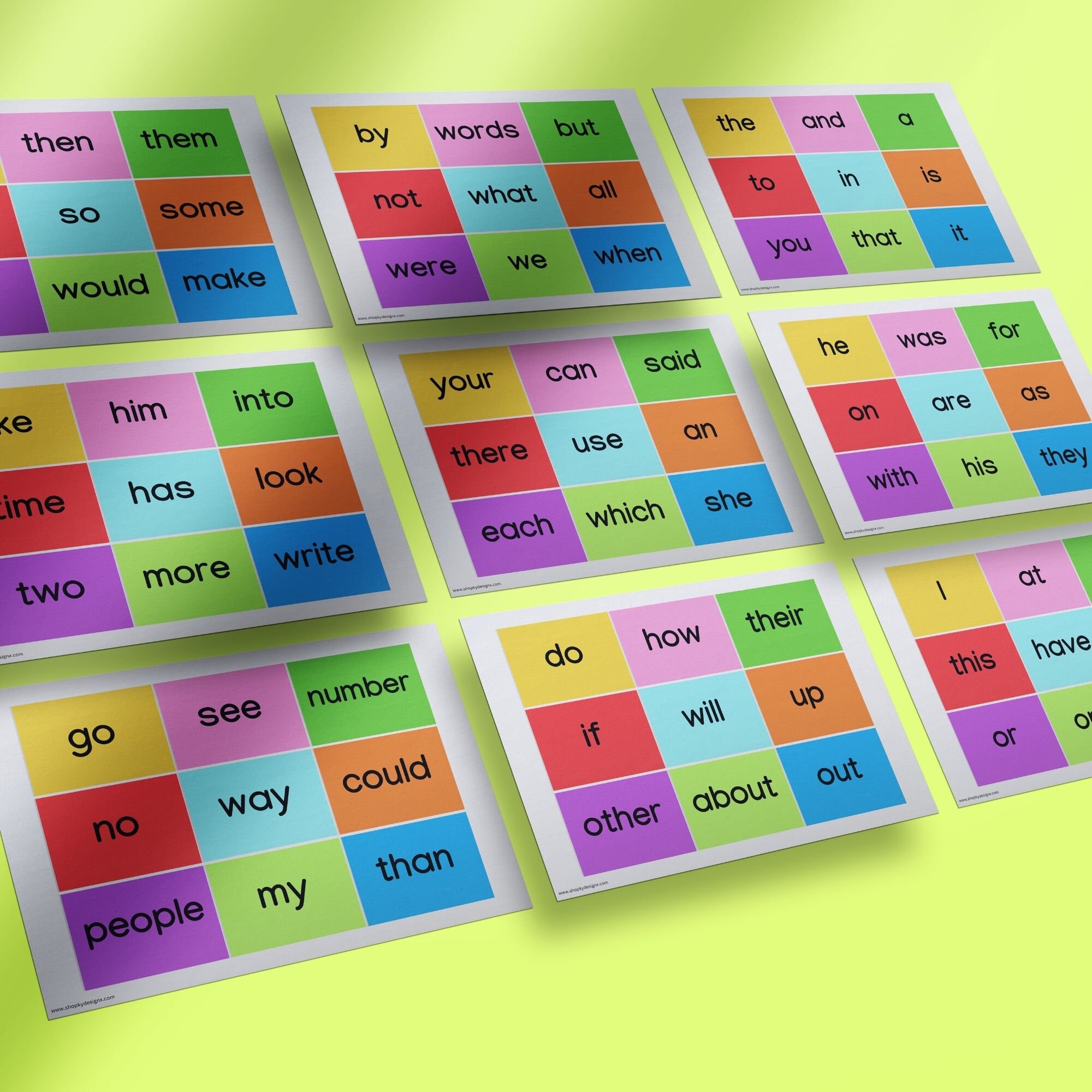 100 Printable High Frequency Flashcards / 100 Sightwords for ...