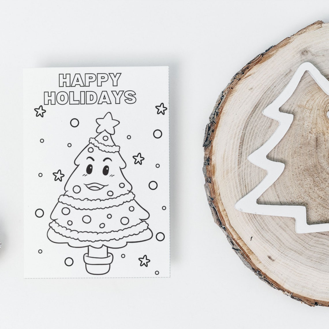 15 PRINTABLE Coloring Christmas Cards, Printable Christmas Cards to ...