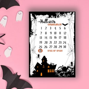 Printable Halloween Countdown, Halloween Printable Part Decorations ...