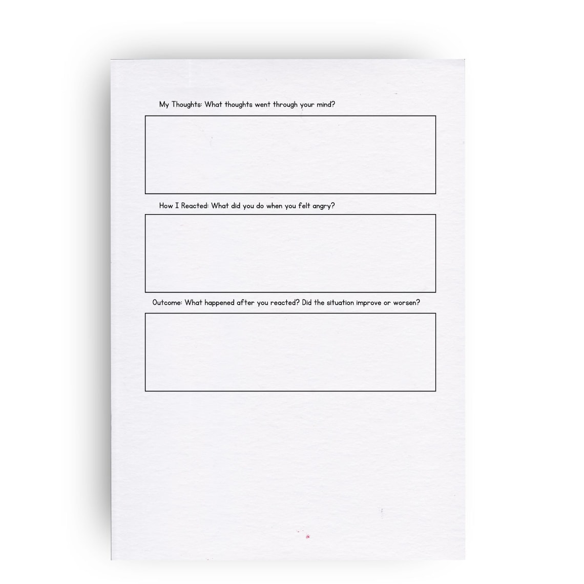 Printable Anger Management Journal, Anger Worksheets, Instant Download ...