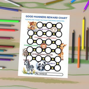 Good Manners Printable Reward Chart - Kids Behavior Chart Printable ...