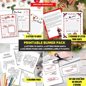 Printable Letter to Santa BUMPER PACK. Letter From Santa, Santa Address ...