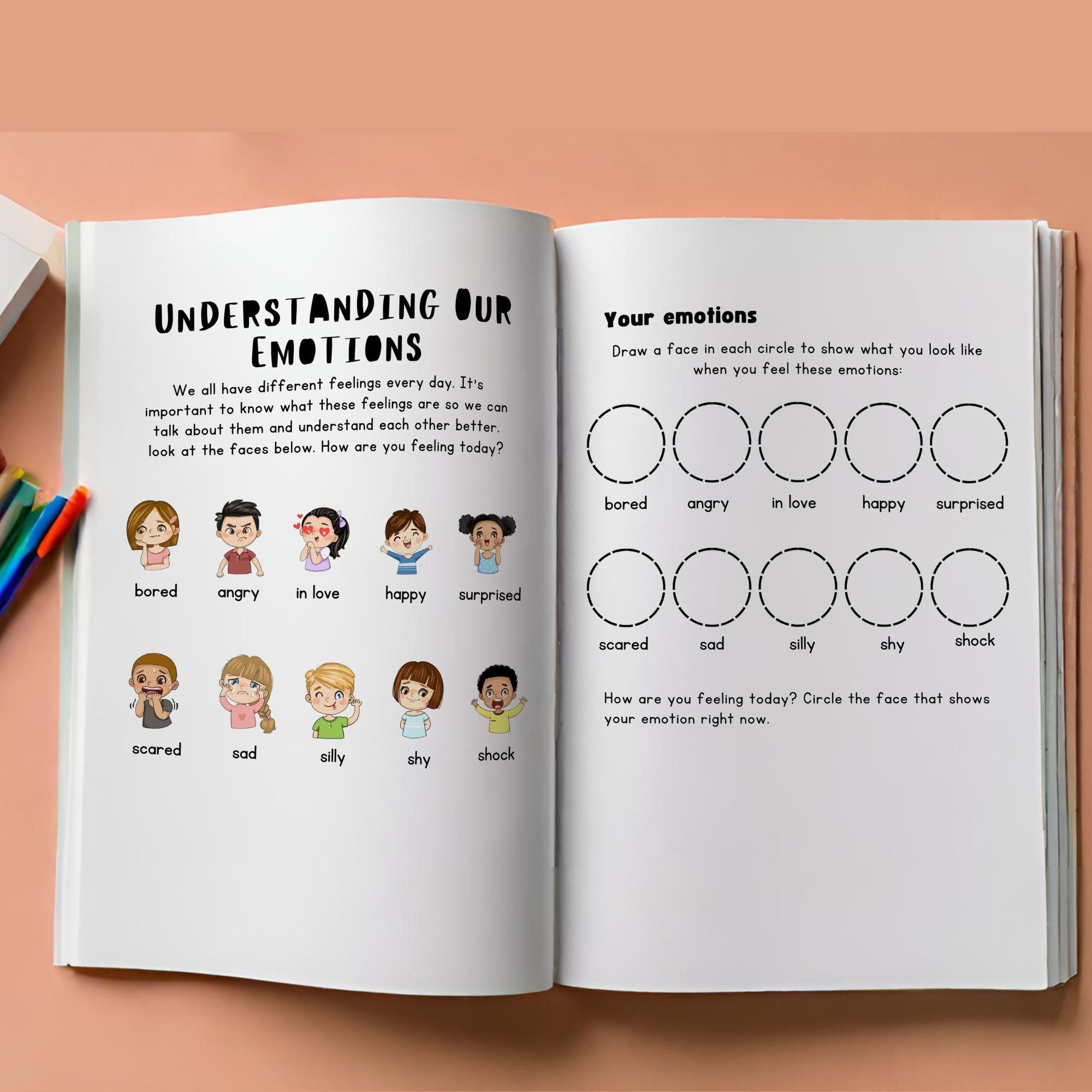 Printable Anger Workbook for Kids, Children, Emotional Regulation ...