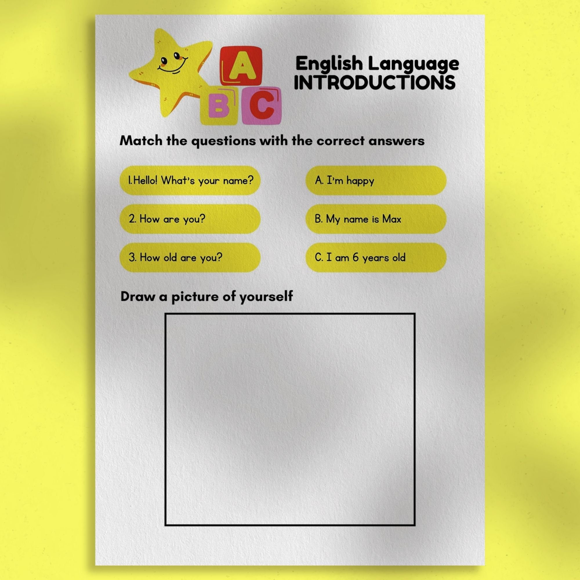 Esl Teaching Resources - Introductions Worksheets for Children ...