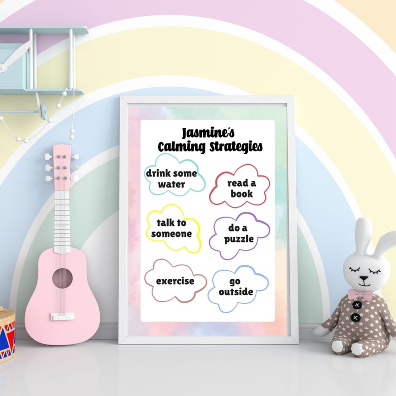 Customizable Child's Name Calming Strategies Poster, Corjl, Try Before ...