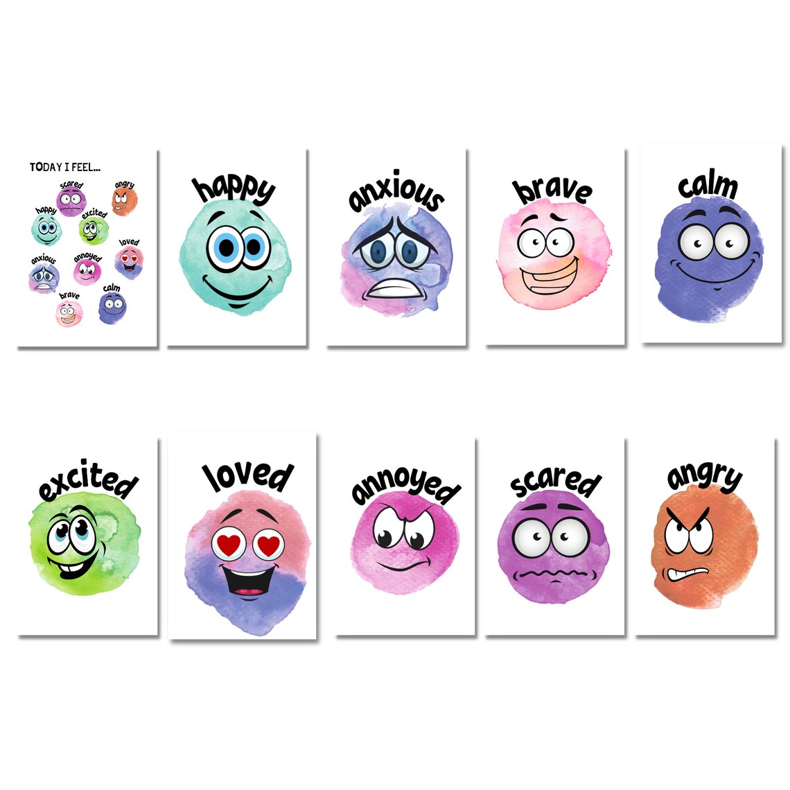 FEELINGS PRINTABLE WORKSHEET and Flashcards, Feelings Flashcards ...