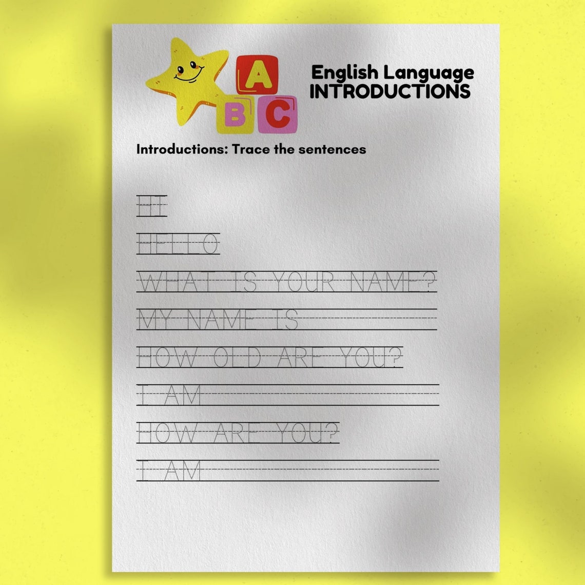 Esl Teaching Resources - Introductions Worksheets for Children ...
