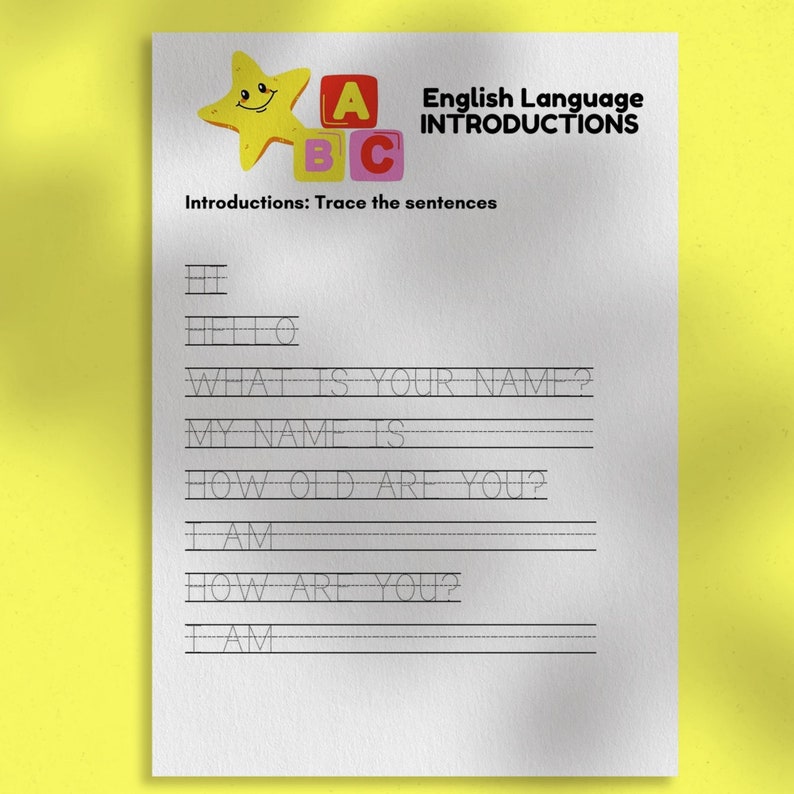 Esl Teaching Resources - Introductions Worksheets for Children ...