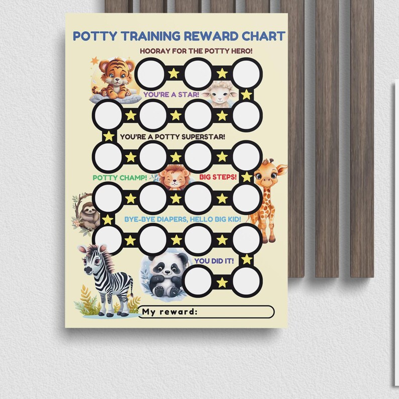 Printable Potty Training Reward Chart - Potty Training Chart for ...