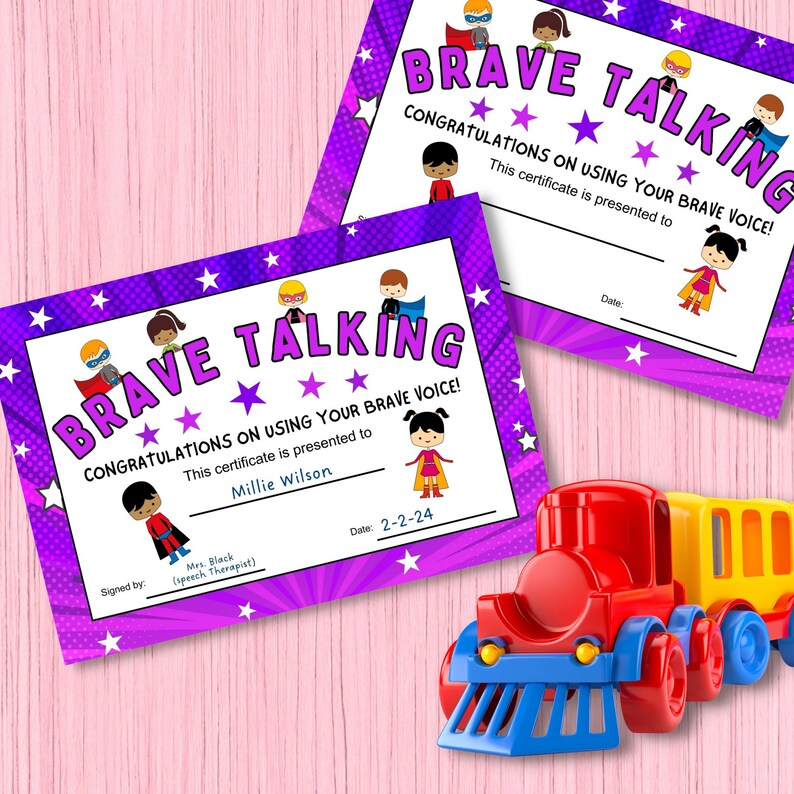 Brave Talking Printable Certificate - Selective Mutism - Exposure ...