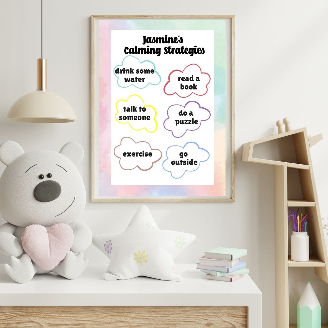 Customizable Child's Name Calming Strategies Poster, Corjl, Try Before ...