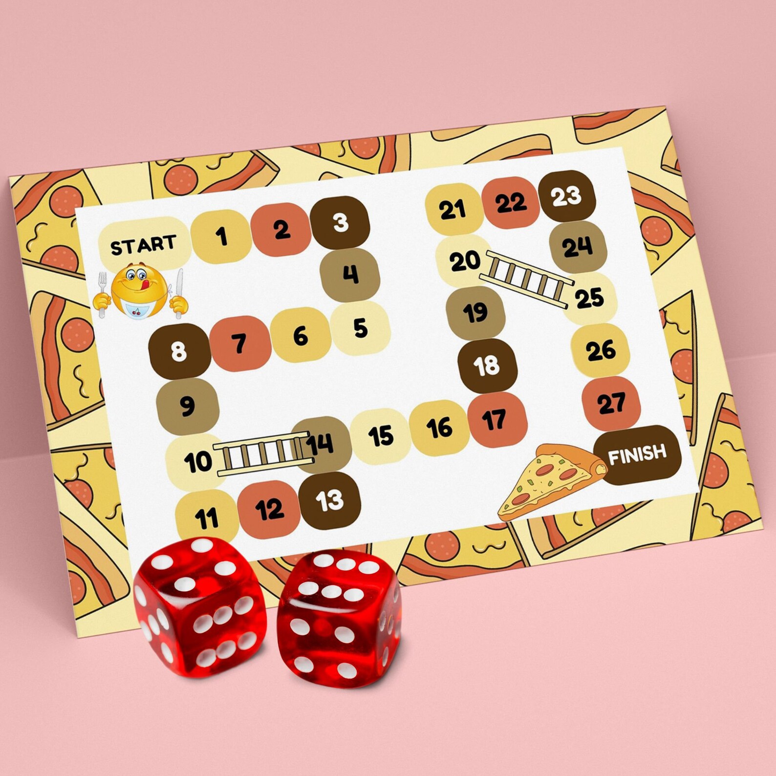 Pizza Themed Printable Board Game / Printable Board Game Templates for ...