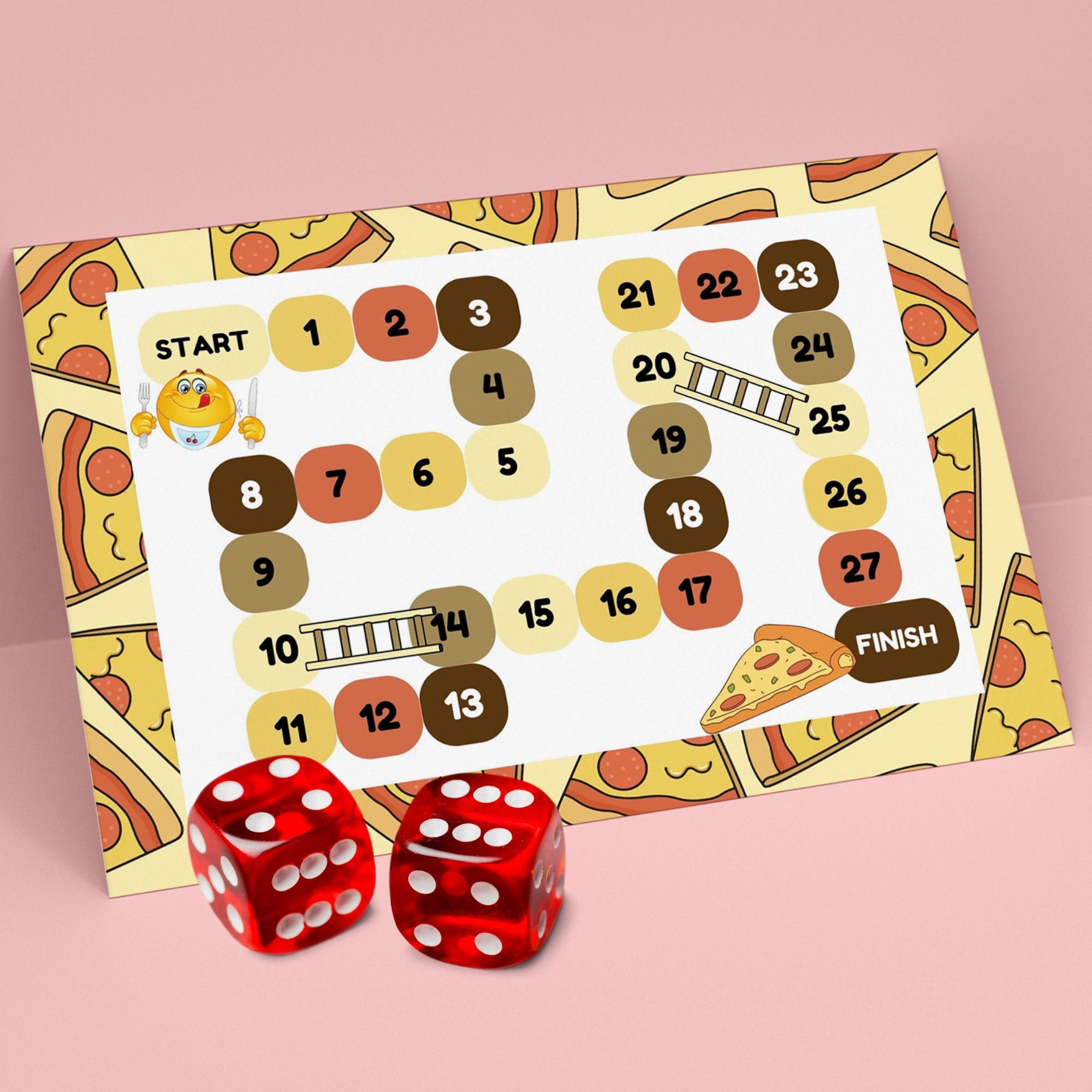 Pizza Themed Printable Board Game / Printable Board Game Templates for ...