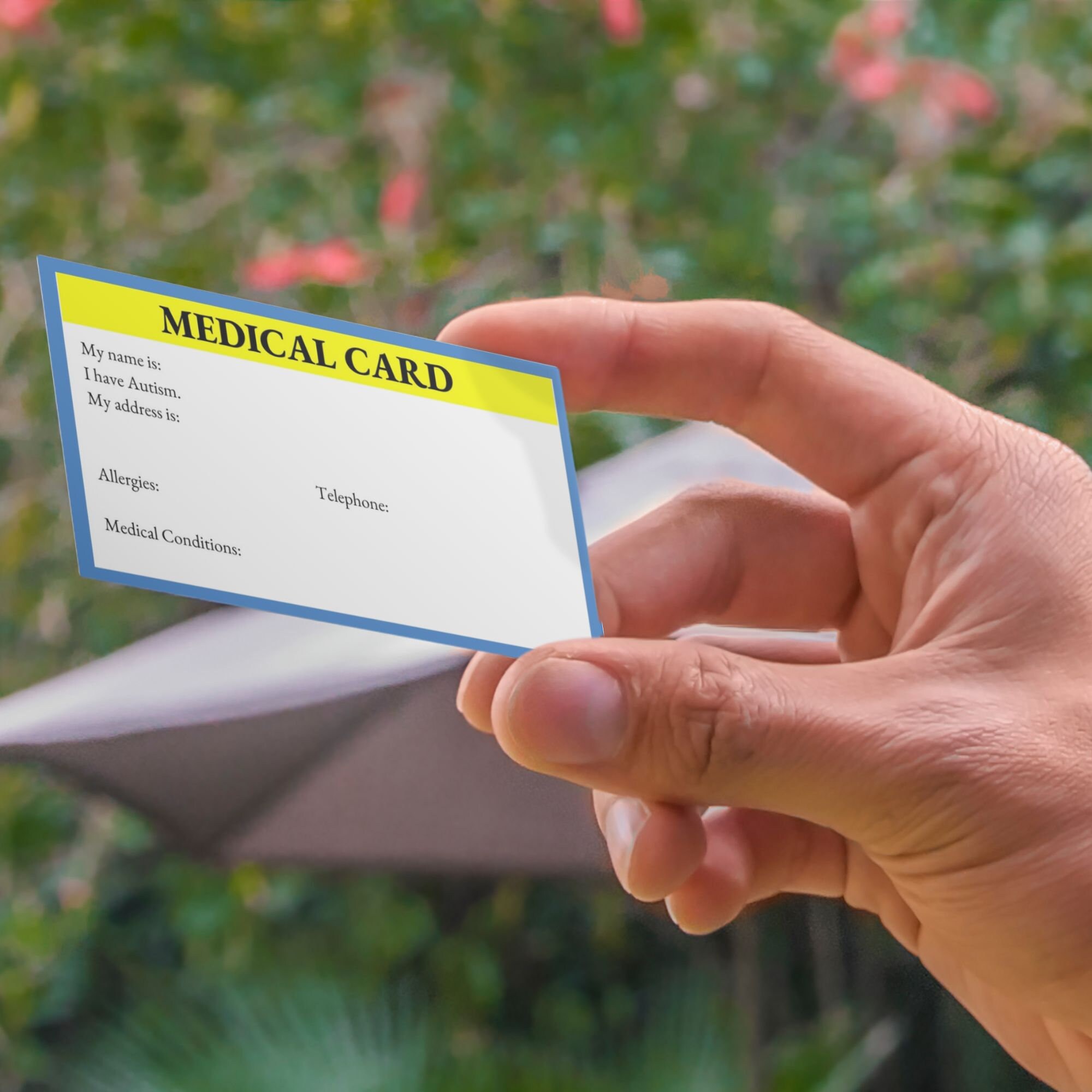 Autism Awareness Medical ID Card and Communication Cards / Autism ...