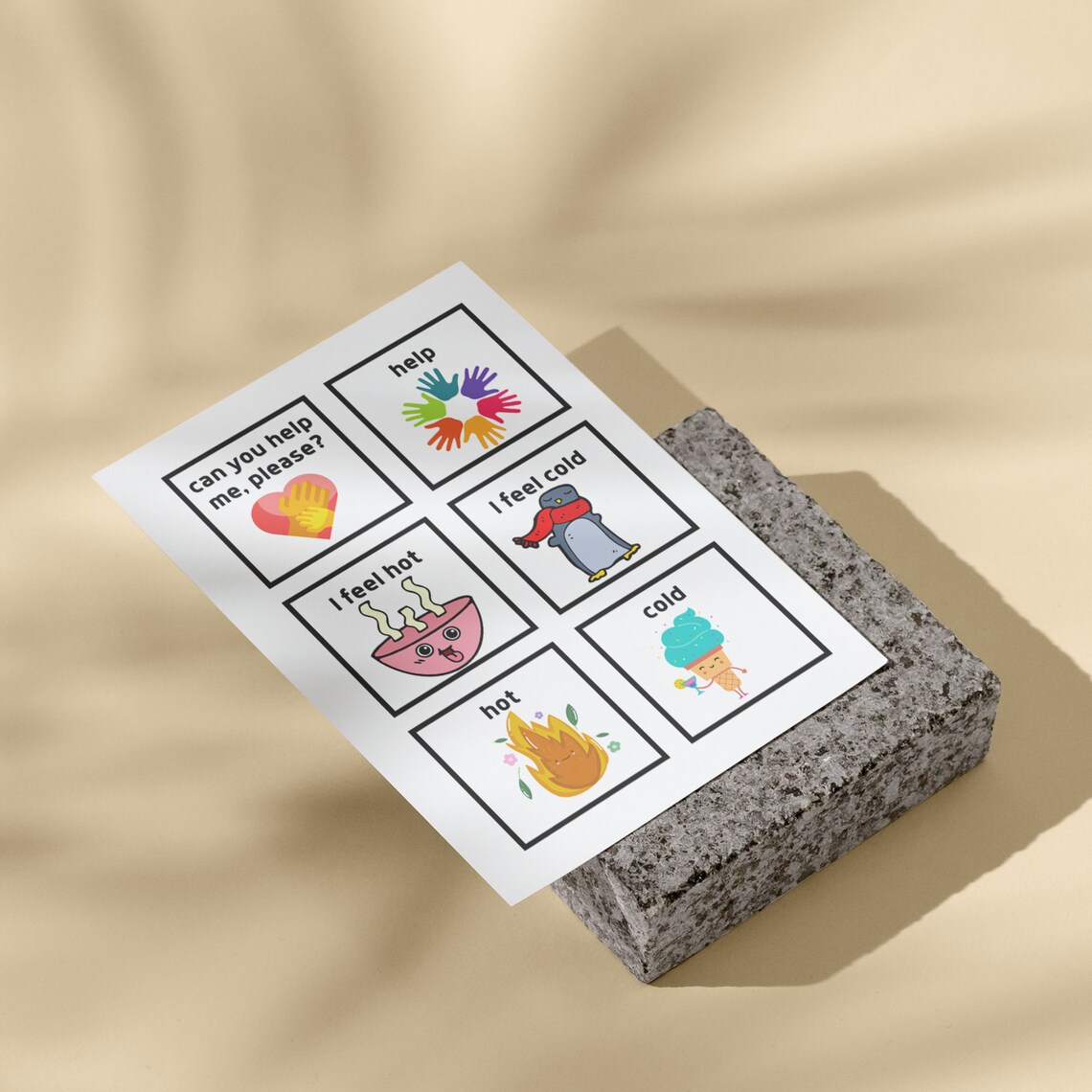 Printable Non-verbal Visual Picture Cards Coloful Communication Cards ...