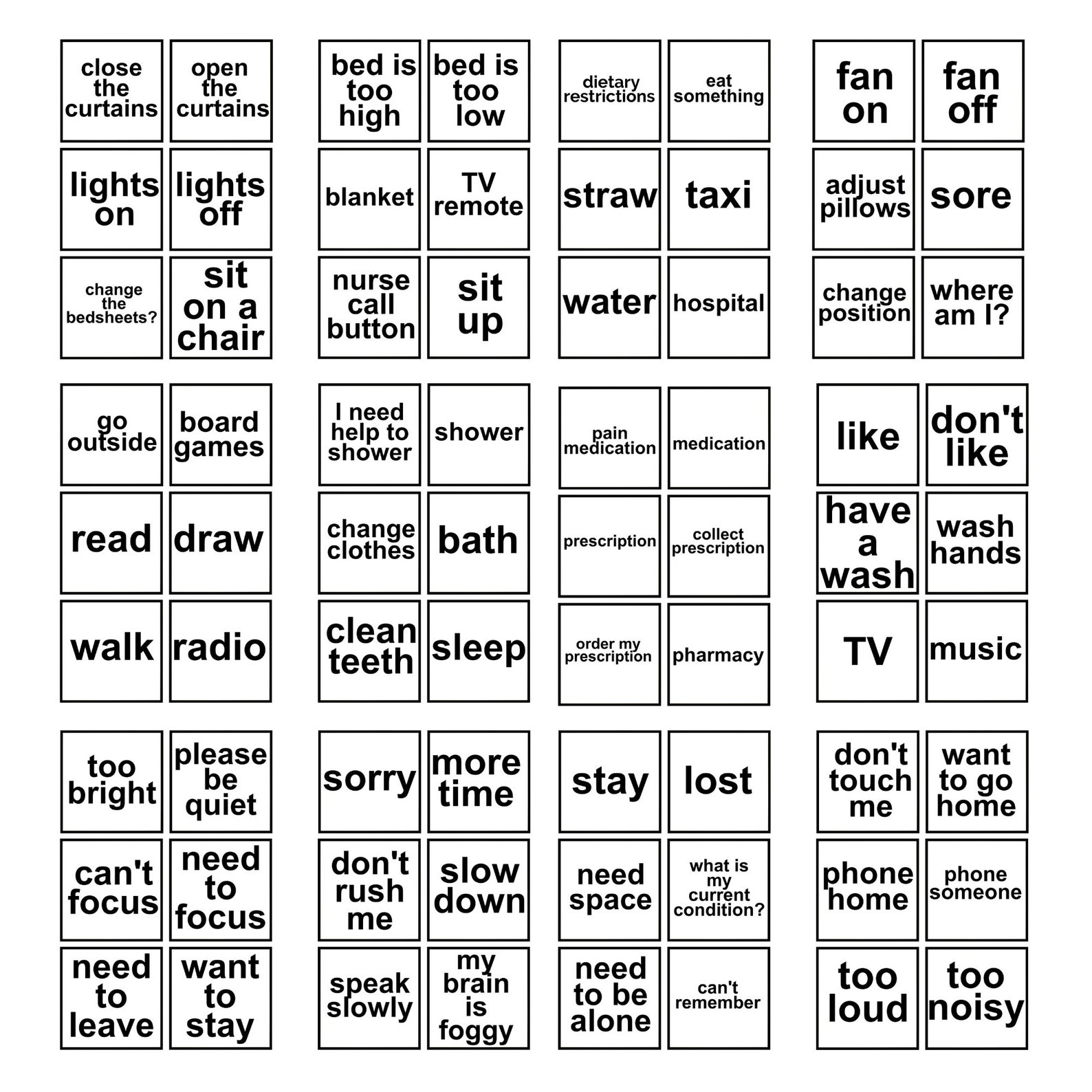 Printable Communication Cards,non-verbal Communication Cards for ...