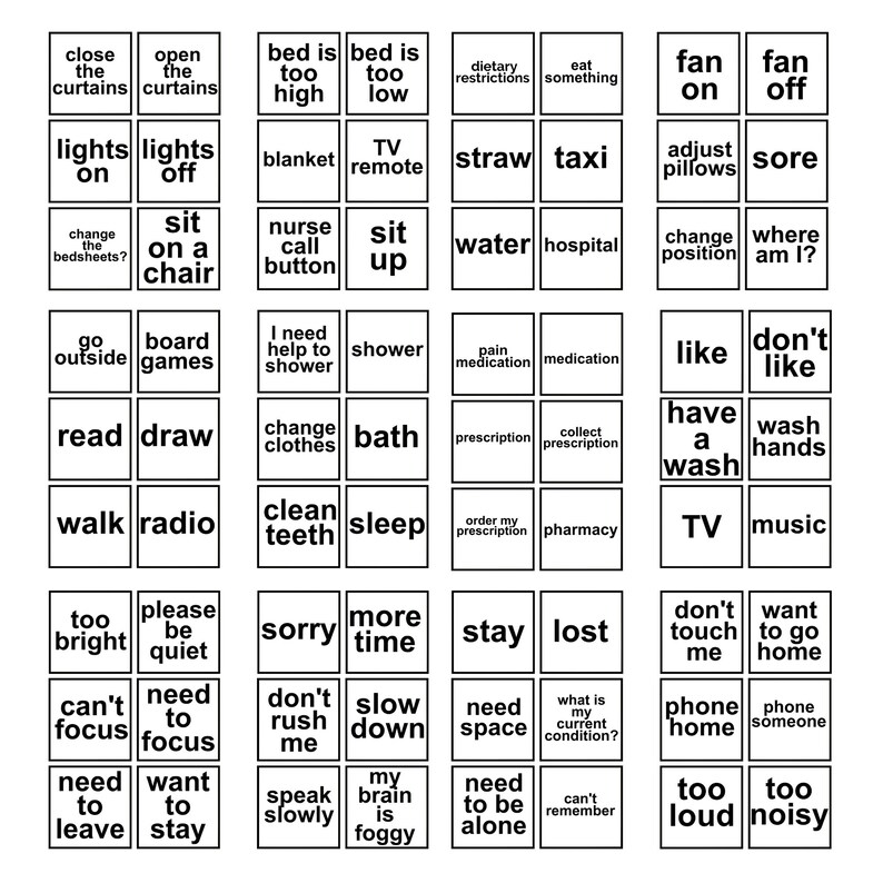 Printable Communication Cards,non-verbal Communication Cards for ...
