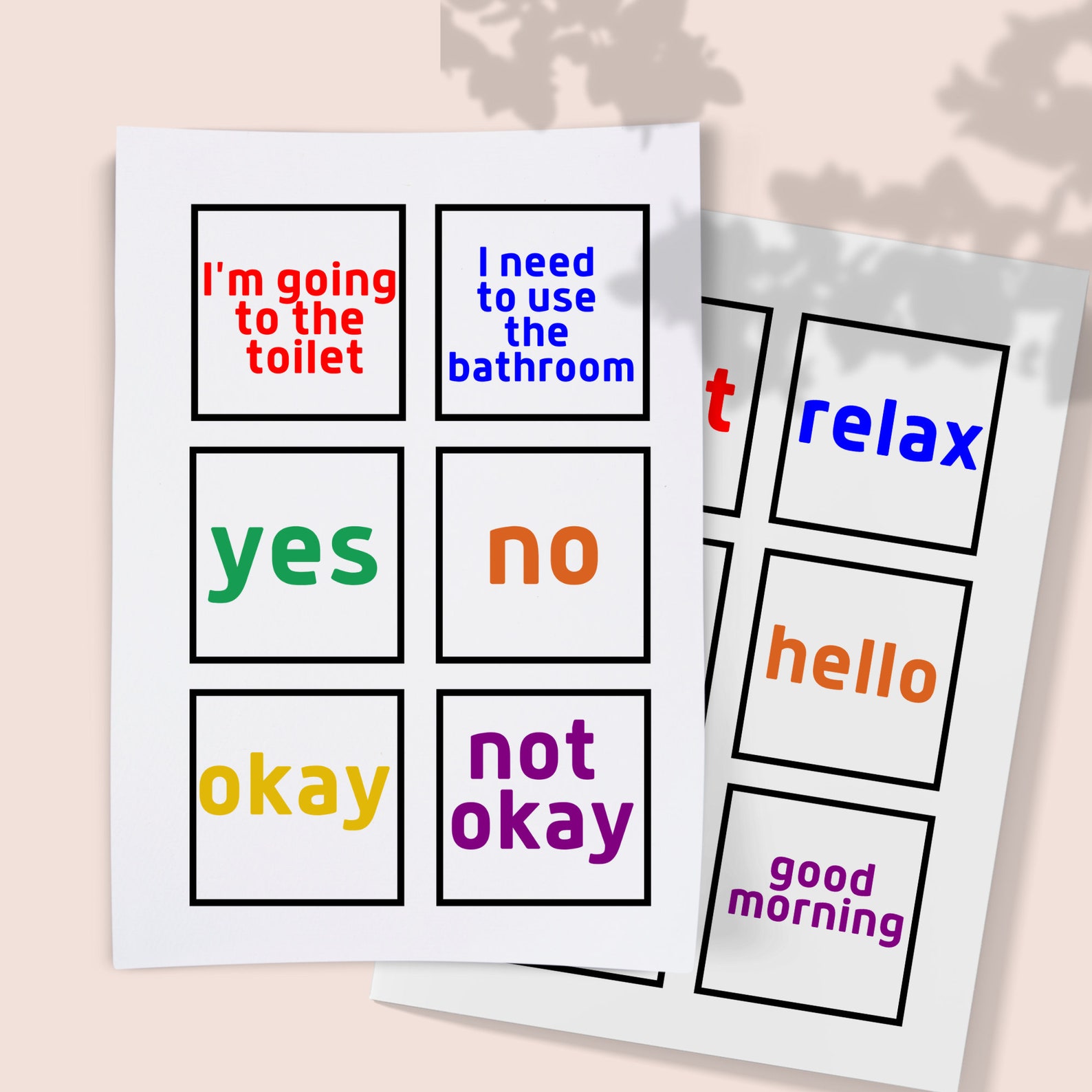 180 Printable Communication Cards for Non-verbal, Autism, Selective ...