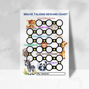 Printable Brave Talking Reward Chart for Kids, Children, Selective ...