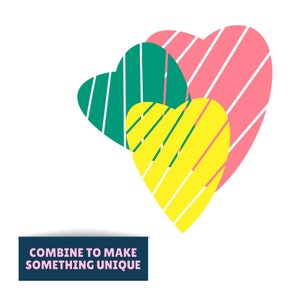 Striped Heart Clipart - Commercial Use Clipart - Valentines Clipart ...