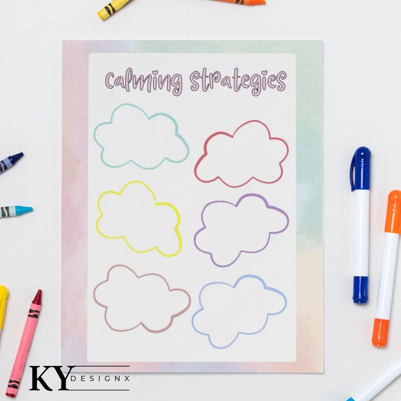 Printable Calming Strategies Poster + Worksheet Kids Calm Down Corner ...