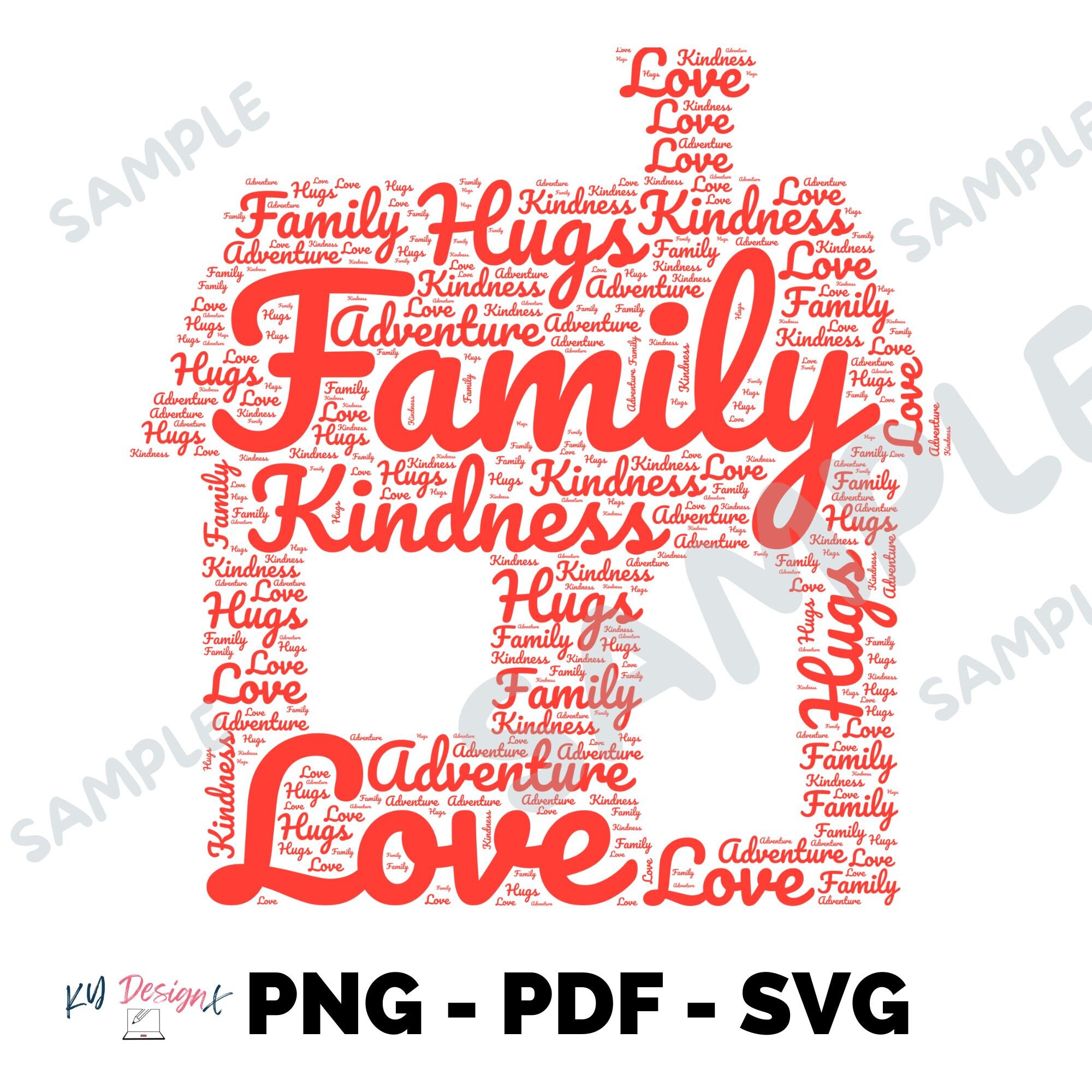 Printable Family Word Cloud Wall Art, Family Wall Art, New Home ...