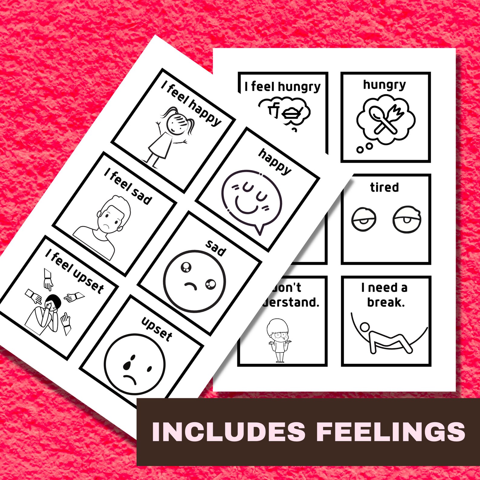 202 Printable Communication Cards for Non-verbal, Autism, Selective ...