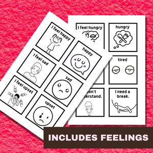180 Printable Communication Cards for Non-verbal, Autism, Selective ...