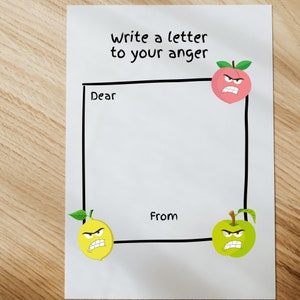 Printable Write a Letter to My Anger Worksheet - Anger Management ...