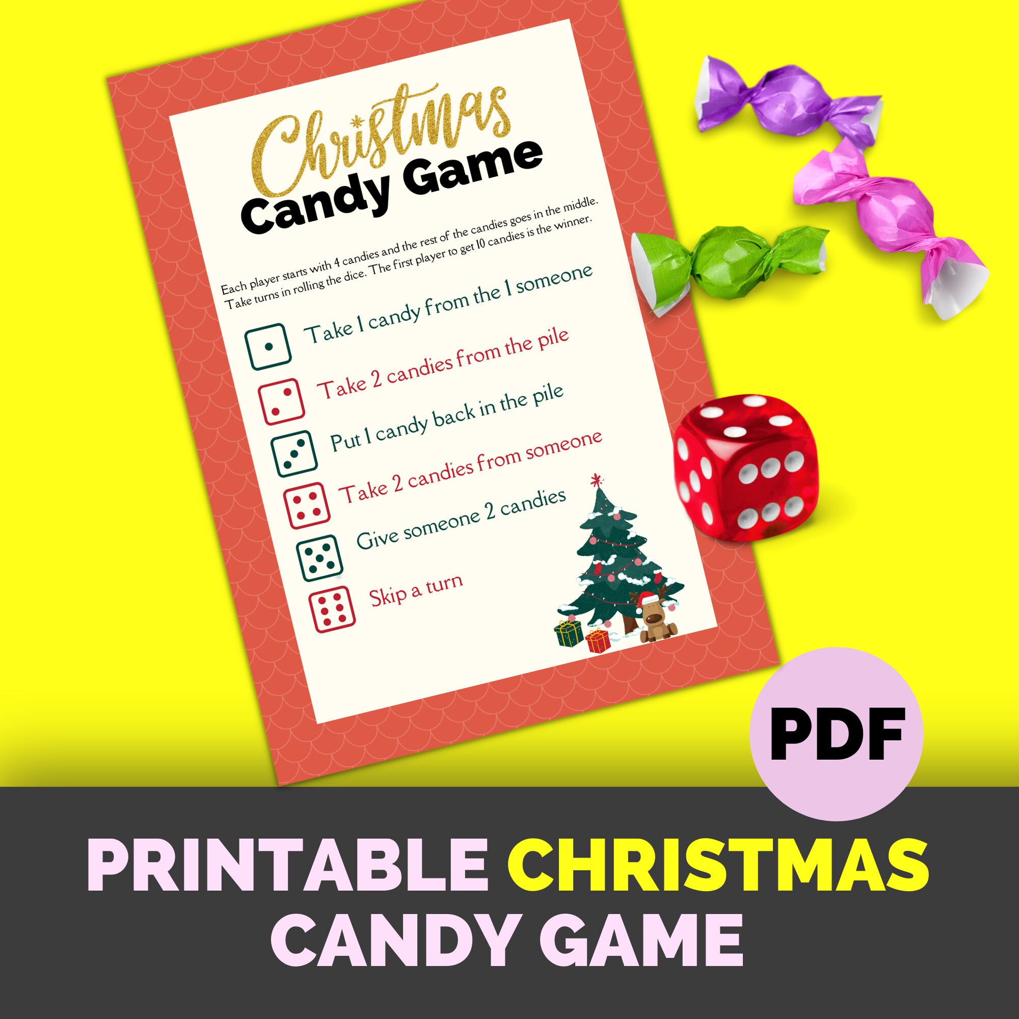 PRINTABLE Christmas Game, Printable Festive Games, Office Secret Santa ...