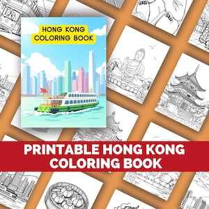 Printable Hong Kong Coloring Book - Cityscape Colouring - Travel ...