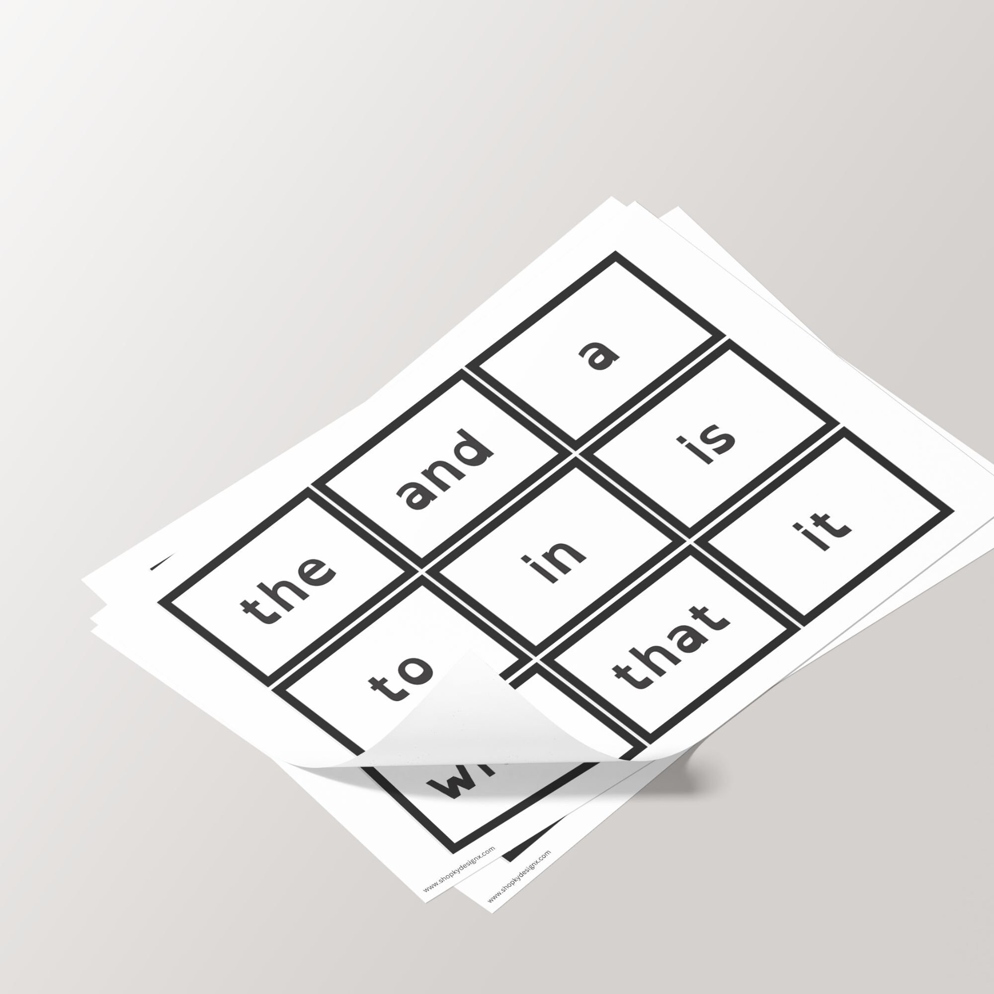100 Printable High Frequency Flash Cards Dyslexia Learners, Open ...