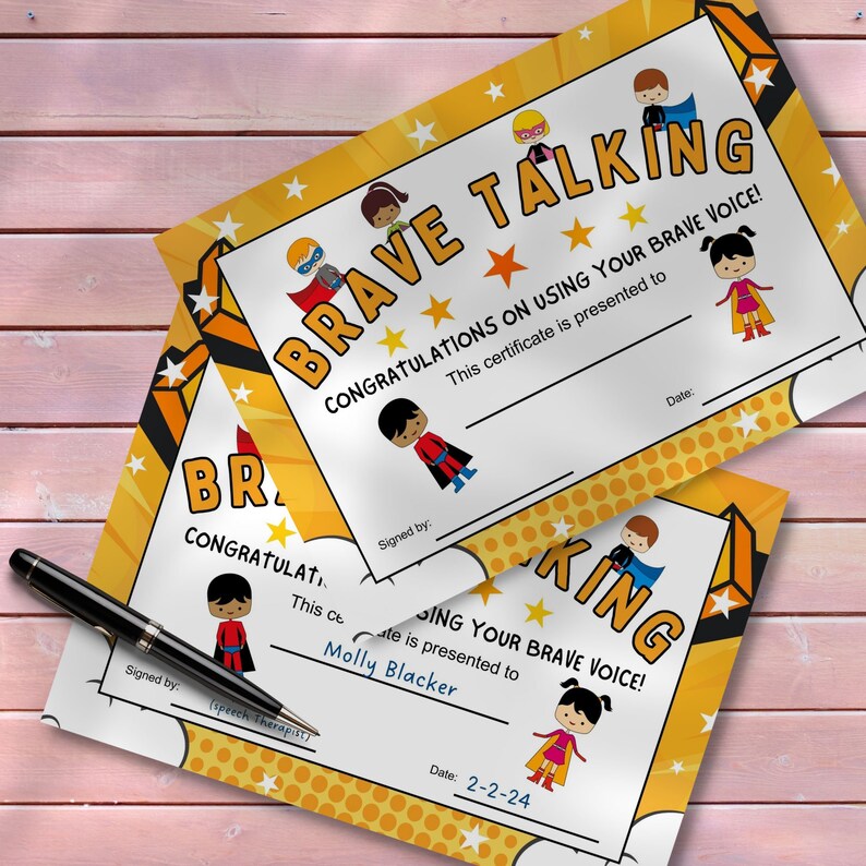 PDF Brave Talking Printable Certificate Selective Mutism Exposure ...