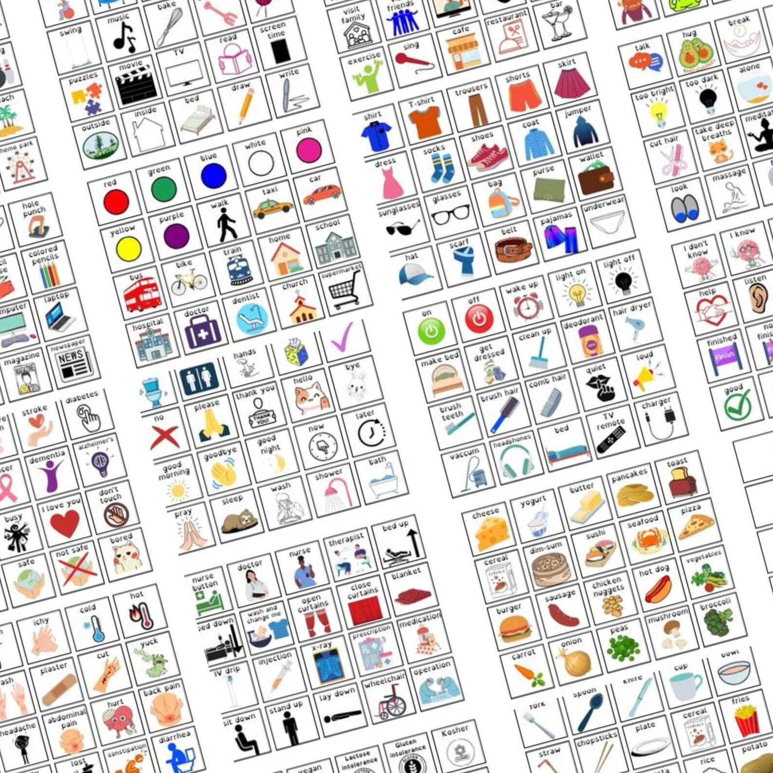 18 Printable Communication Boards / 177 Communication Cards With ...