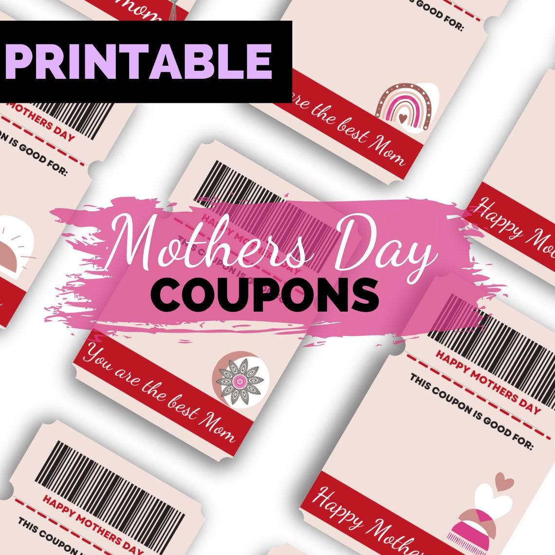 Printable Mom Coupon for Mothers Day, Printable Coupons for Mummy, Mom ...