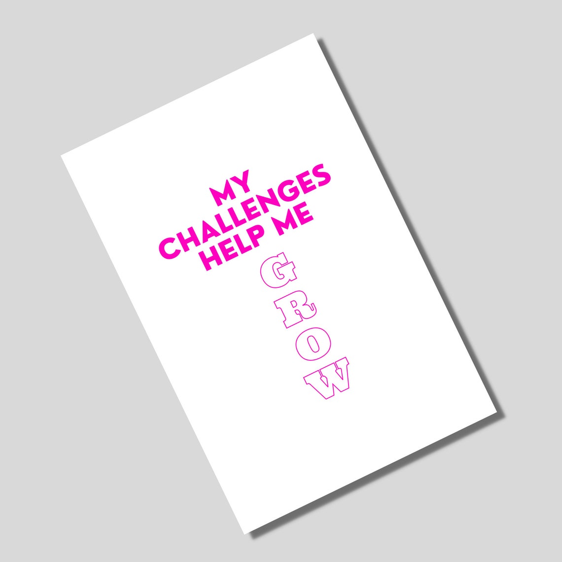 My Challenges Make Me Grow, Wall Decor, Selective Mutism, Anxiety ...