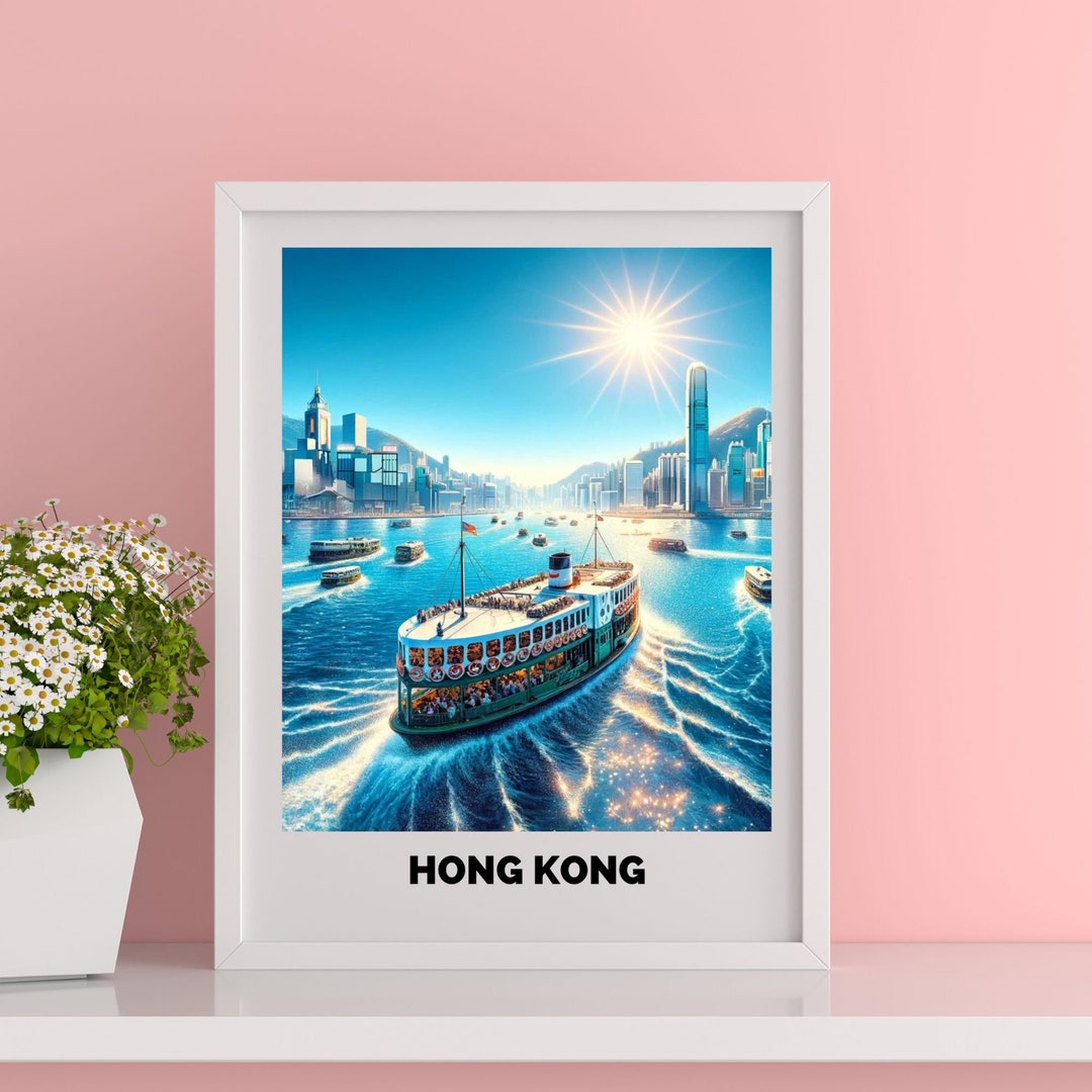 Hong Kong Printable Wall Art, Star Ferry, Wall Decor, Poster, China ...